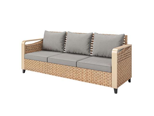 Click here for Aosom Rattan Wicker Sofa 3-Seater Outdoor Patio So... prices