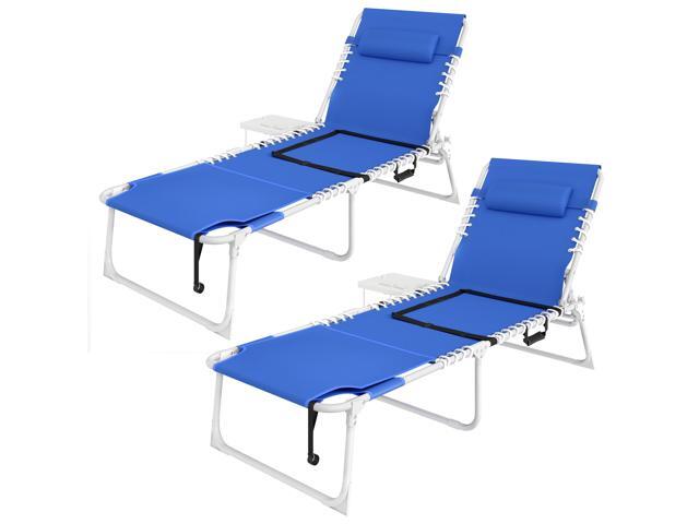 Click here for Aosom Tanning Chair Set of 2 with Face Hole and Si... prices