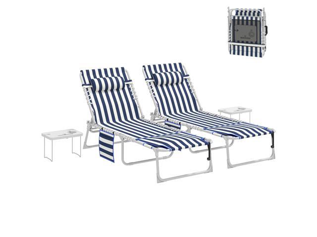 Click here for Aosom Tanning Chair Set of 2 with Face Hole and Si... prices