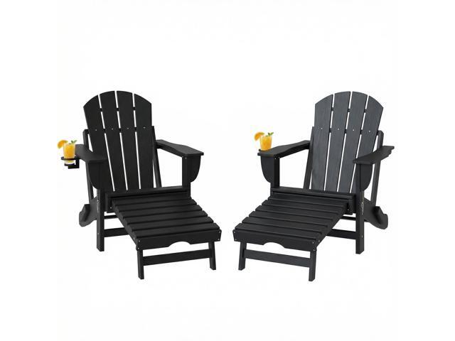 Click here for Aosom Folding Adirondack Chair Set of 2  HDPE Fire... prices