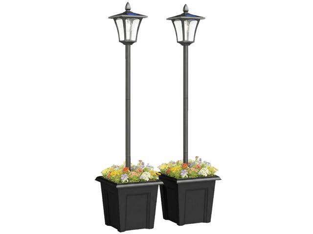 Click here for Aosom 63 Solar Lamp Post Lights 2 Pack  Waterproof... prices