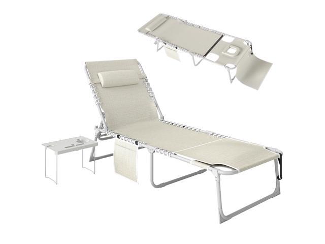 Click here for Aosom Tanning Chair with Face Hole and Side Table... prices