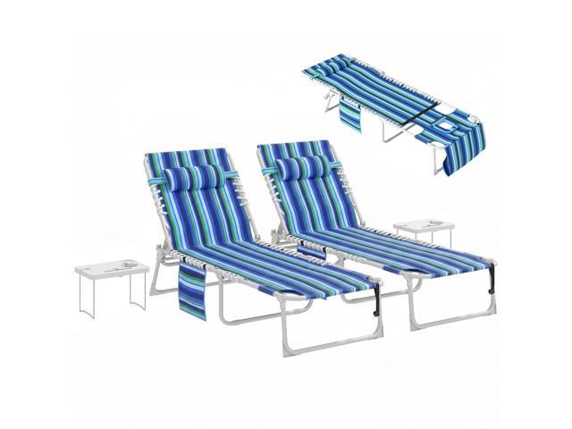 Click here for Aosom Tanning Chair Set of 2 with Face Hole and Si... prices