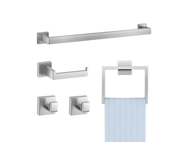 Click here for VEVOR 5 Pcs Towel Bar Set Bathroom Hardware Set Br... prices
