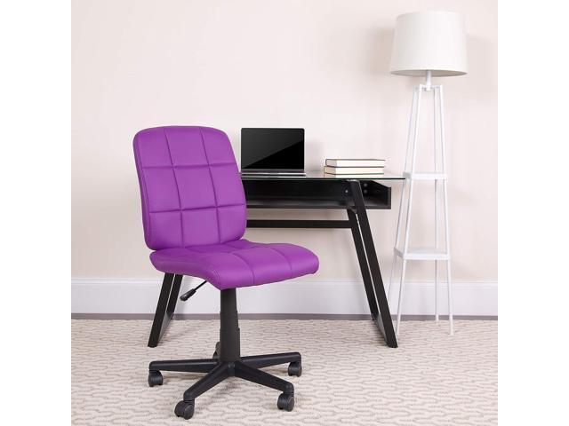 Click here for EMMA + OLIVER Mid-Back Purple Quilted Vinyl Swivel... prices