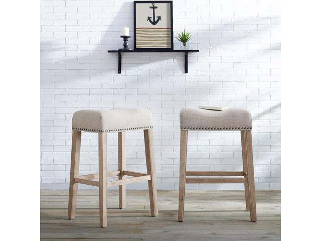 Click here for Roundhill Furniture Coco Upholstered Backless Sadd... prices