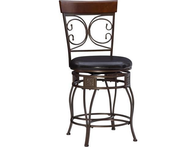 Click here for Powell Big and Tall Back Scroll Stool  Counter Hei... prices