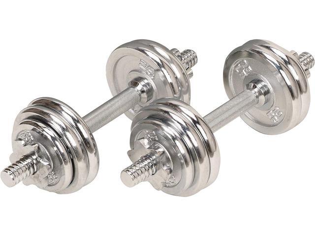 Click here for Sunny Health & Fitness 33lb Chrome Dumbbell Set w/... prices