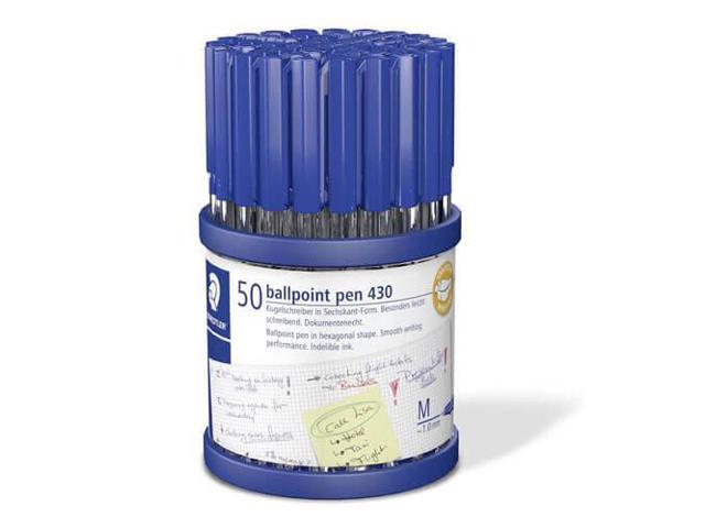 Click here for Staedtler Stick Pen Medium Ballpoint 50/cup - Blue prices