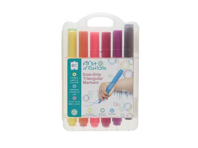 Click here for First Creations Easi-Grip Triangular Marker - 12pk prices