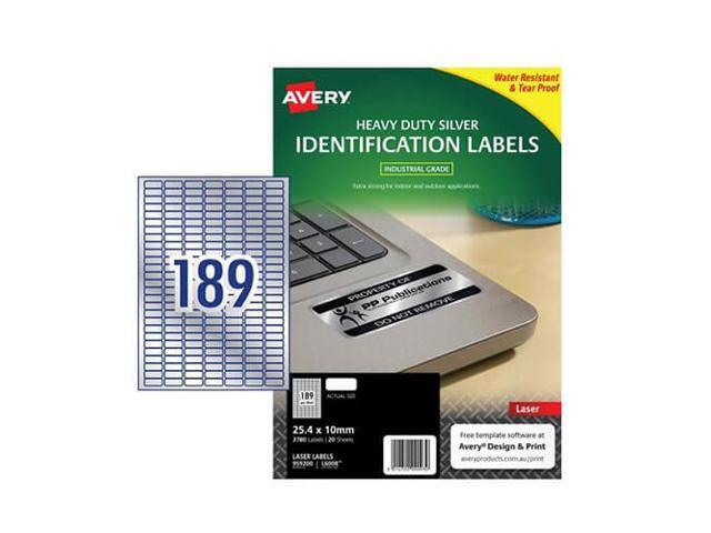 Click here for Avery Heavy-duty Laser Label Silver 20pk - 189/she... prices