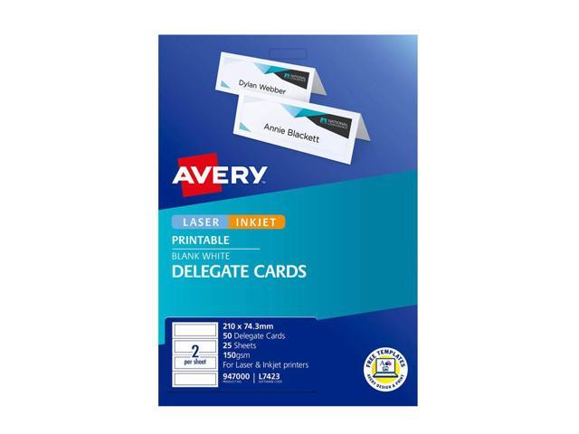 Click here for Avery Delegate Card Laser Label 210x74.25mm 25pk (... prices