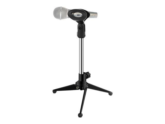 5 Core Desktop Mic Stand Tripod Universal Desk Microphone Holder Table Top Stands - Black