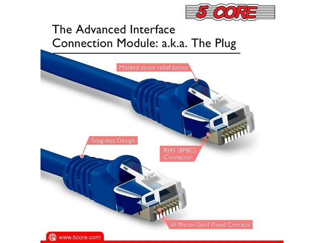 Click here for 5 Core Ethernet Cable 10 ft Long Cat 6 Computer In... prices
