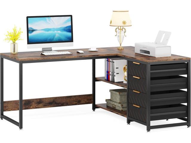 Click here for LITTLE TREE 59-Inch L Shaped Desk with Drawers  La... prices