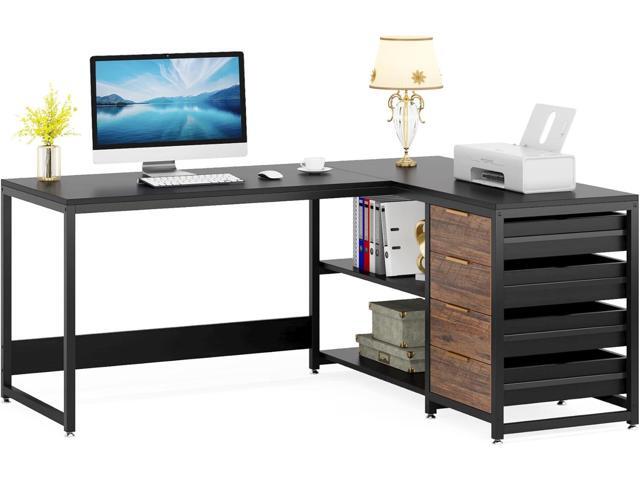 Click here for LITTLE TREE 59-Inch L Shaped Desk with Drawers  La... prices