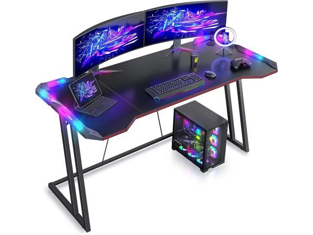 Click here for BANTI 55 inch Gaming Desk with LED Lights for Home... prices