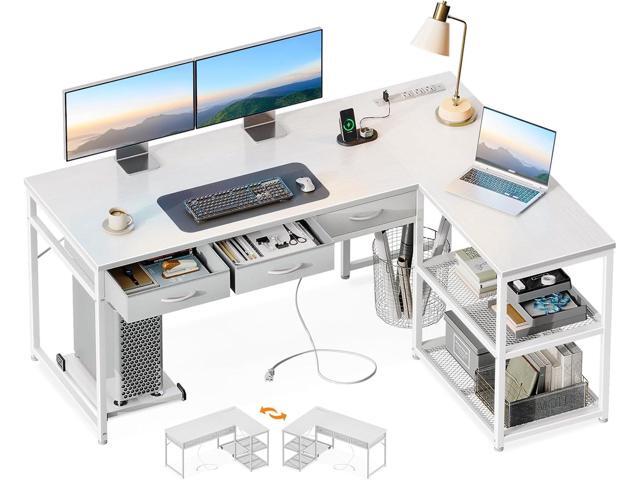 Click here for AODK 53 Inch L Shaped Computer Desk with Drawers... prices