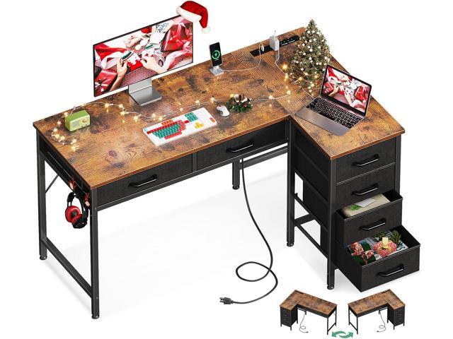 Click here for Coleshome 42 Inch L Shaped Desk with Drawers  Comp... prices