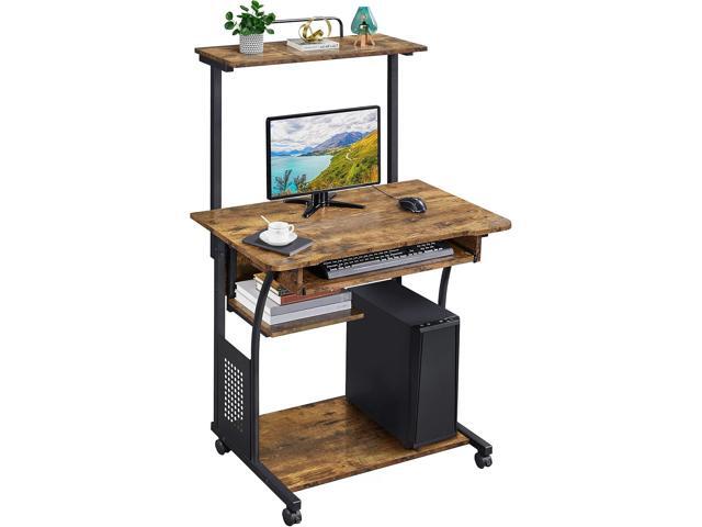 Click here for Yaheetech 3 Tiers Rolling Computer Desk with Keybo... prices