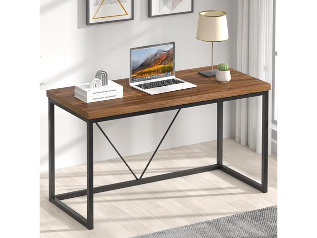 Click here for FOLUBAN Modern Computer Desk  Rustic Wood and Meta... prices