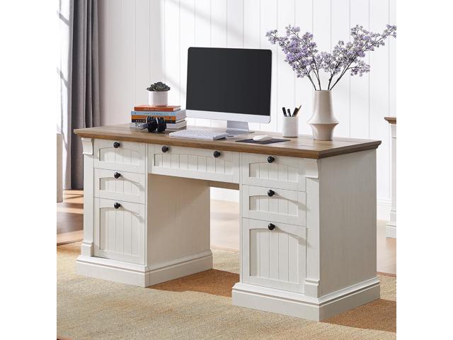 Click here for OKD 60 Executive Desk with Drawers  Farmhouse Home... prices