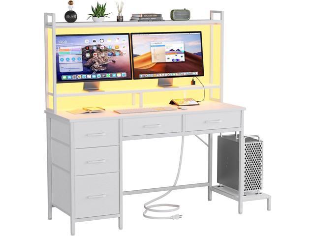 Click here for Computer Desk with Hutch  White Gaming Desk with P... prices