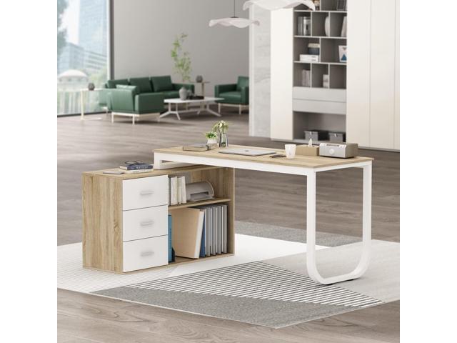 Click here for Home Office Computer L-Shaped Desk Corner Desk wit... prices