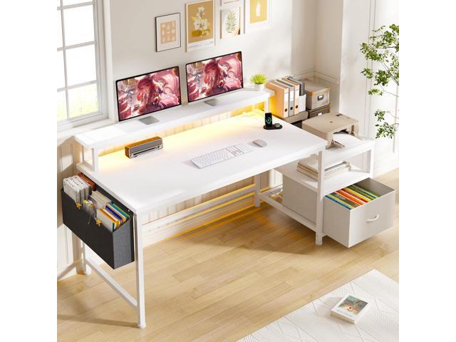 Click here for EnHomee 56.5 Computer Desk with File Drawers Cabin... prices