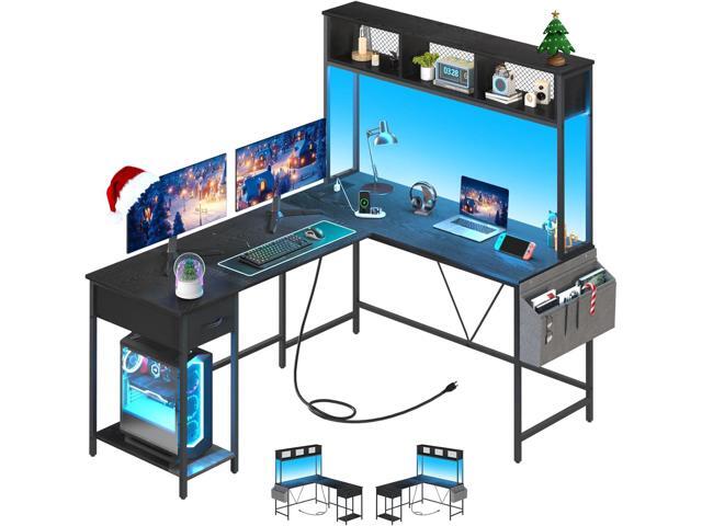 Click here for Yoobure L Shaped Desk Gaming Desk with LED Strip &... prices