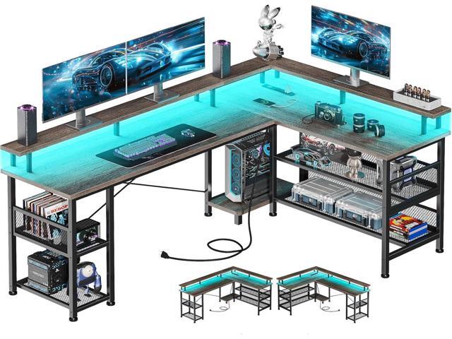 Click here for ODK 66 L Shaped Gaming Desk with Power Outlet and... prices