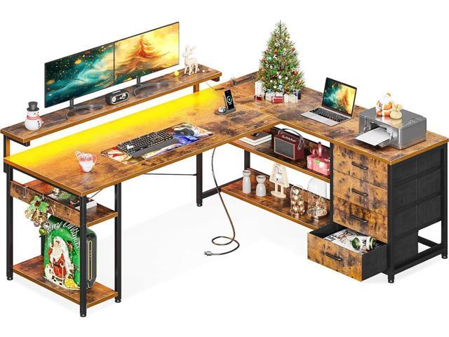 Click here for AODK 61 L Shaped Desk with Drawer  Computer Desk w... prices