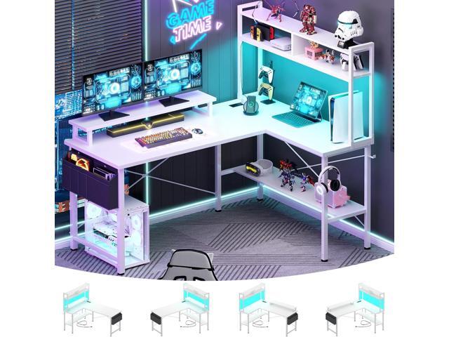 Click here for Aheaplus L Shaped Gaming Desk with Power Outlets &... prices