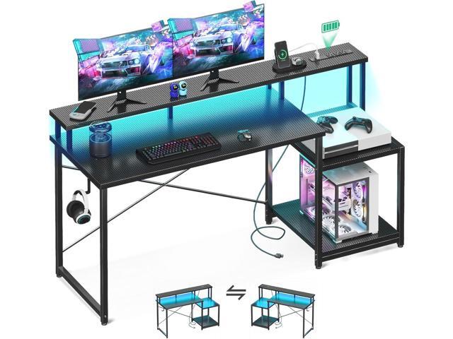 Click here for AODK Computer Desk  56 Inch Gaming Desk with Led L... prices