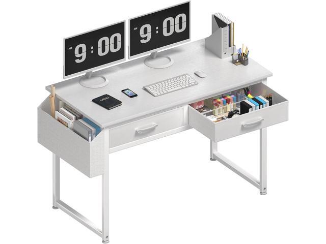Click here for DLisiting White Computer Desk with Fabric Drawers... prices