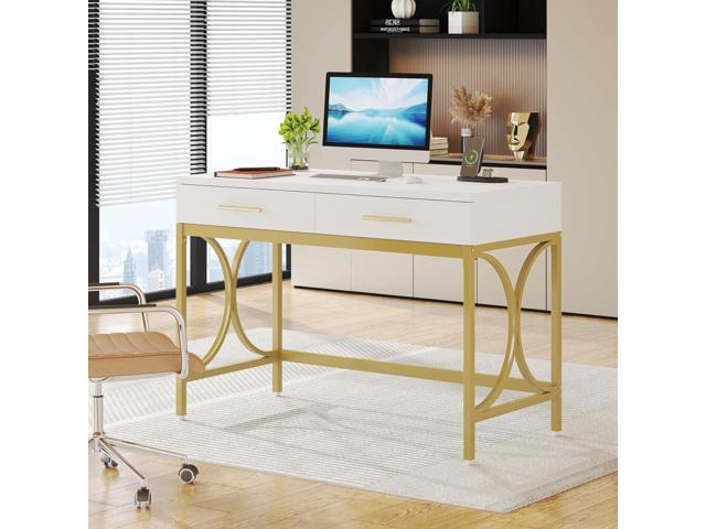 Click here for Tribesigns Modern Computer Desk with 2 Drawers  41... prices