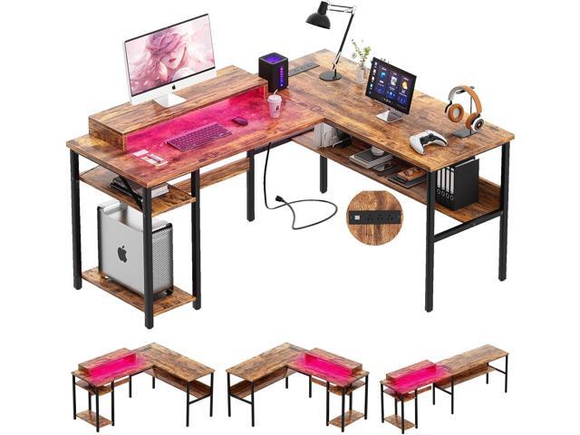Click here for Unikito L Shaped Computer Desk with Magic Power Ou... prices