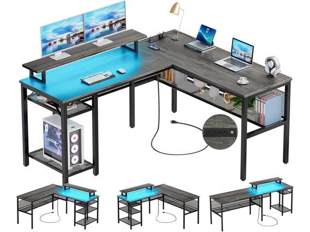 Click here for Unikito L Shaped Computer Desk with Magic Power Ou... prices