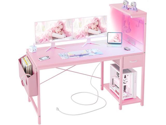 Click here for TIQLAB Gaming Desk 47 inch with Power Outlet and L... prices