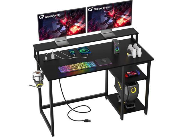 Click here for GreenForest 47 inch Gaming Desk with Power Outlets... prices