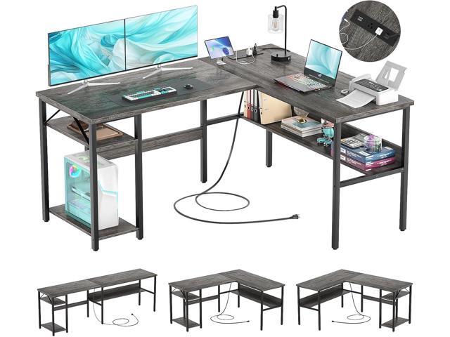 Click here for Reversible L Shaped Gaming Desk with Power Outlets... prices