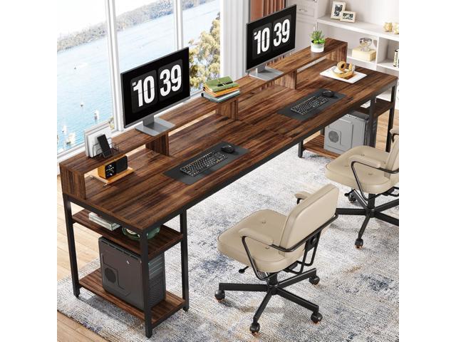 Click here for Tribesigns Two Person Desk with Monitor Stand  78.... prices