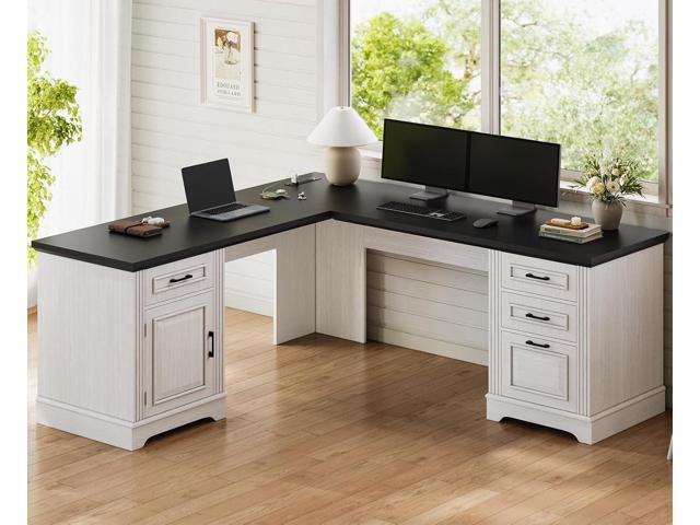 Click here for Itaar Farmhouse Executive L Shaped Desk  Home Offi... prices