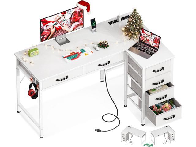 Click here for Coleshome 42 Inch L Shaped Desk with Drawers  Comp... prices