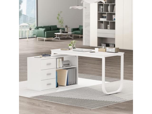 Click here for Home Office Computer L-Shaped Desk Corner Desk wit... prices