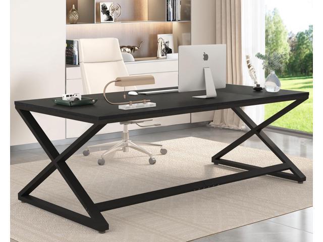 Click here for LVB Large Black Desk  70.8 Long Computer Desk for... prices