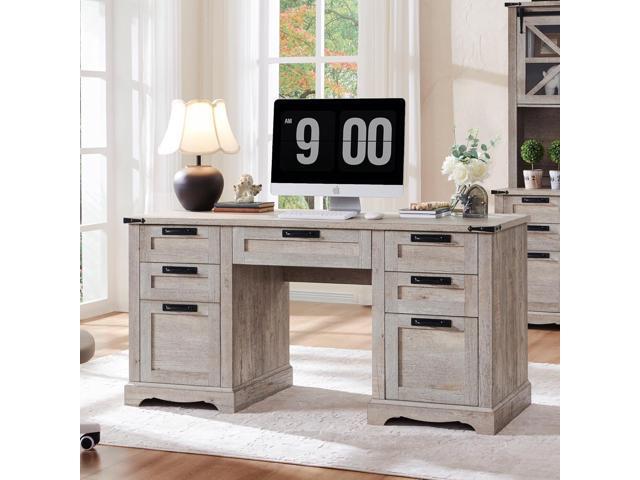 Click here for RedLemon 60 Farmhouse Executive Desk with Drawers... prices