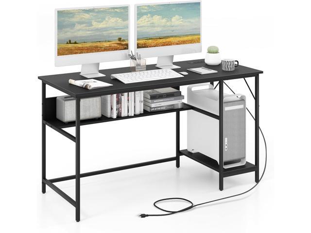 Click here for Tangkula 55 Inch Computer Desk with Power Outlets... prices