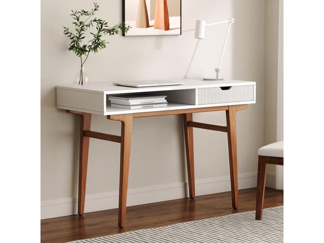 Click here for White Computer Desk with Drawers - 45 inch Minimal... prices