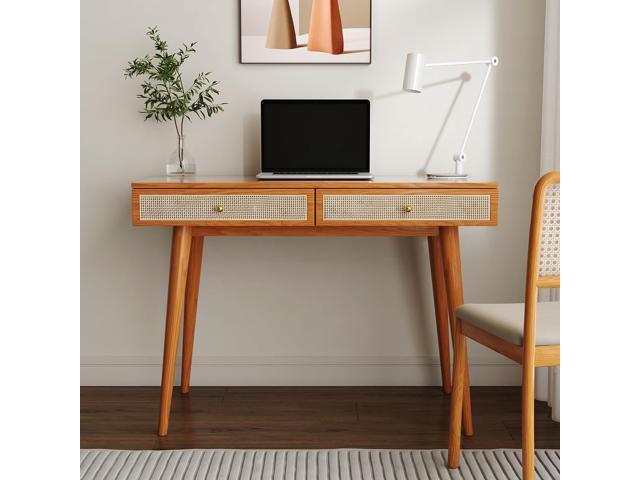 Click here for Mid-Century Modern Solid Wood Desk with Drawers 45... prices